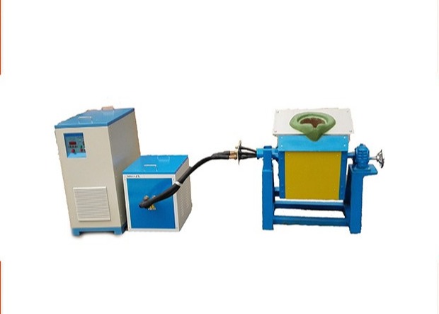 1600 Degree 50kg Metal Smelting Furnace 1-20KHZ Portable Gold Smelter